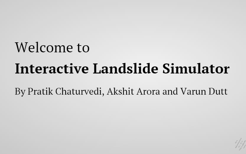 Interactive Landslide Simulator